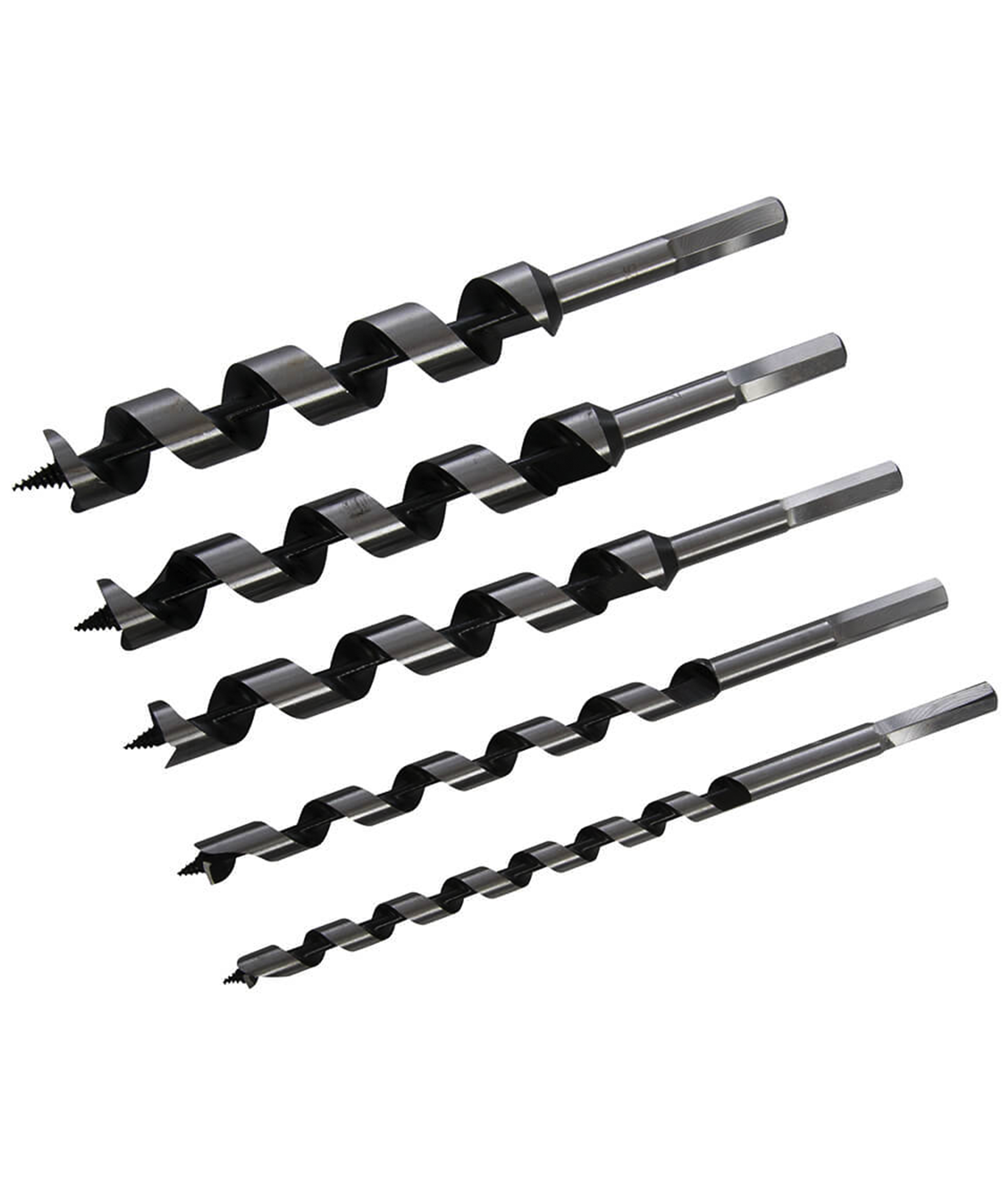 Wood Auger Drill Bits 5pc Set 10mm to 25mm 298528 Mybuildingsupplies