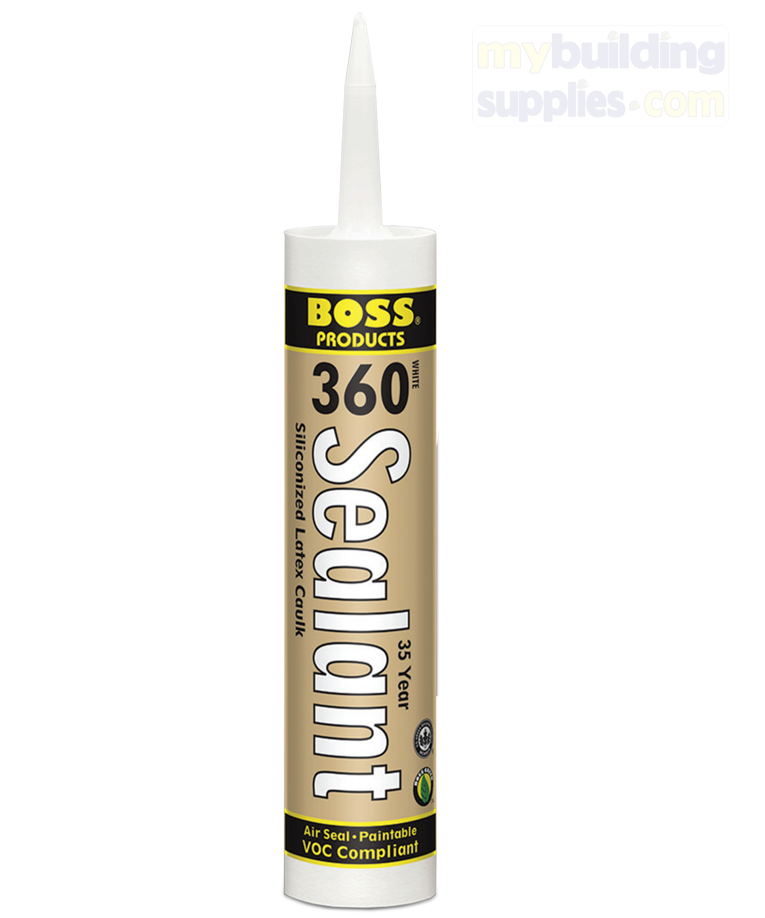 BOSS 360 Sealant Siliconized Latex Caulk - White, 4.5 Gallon ...