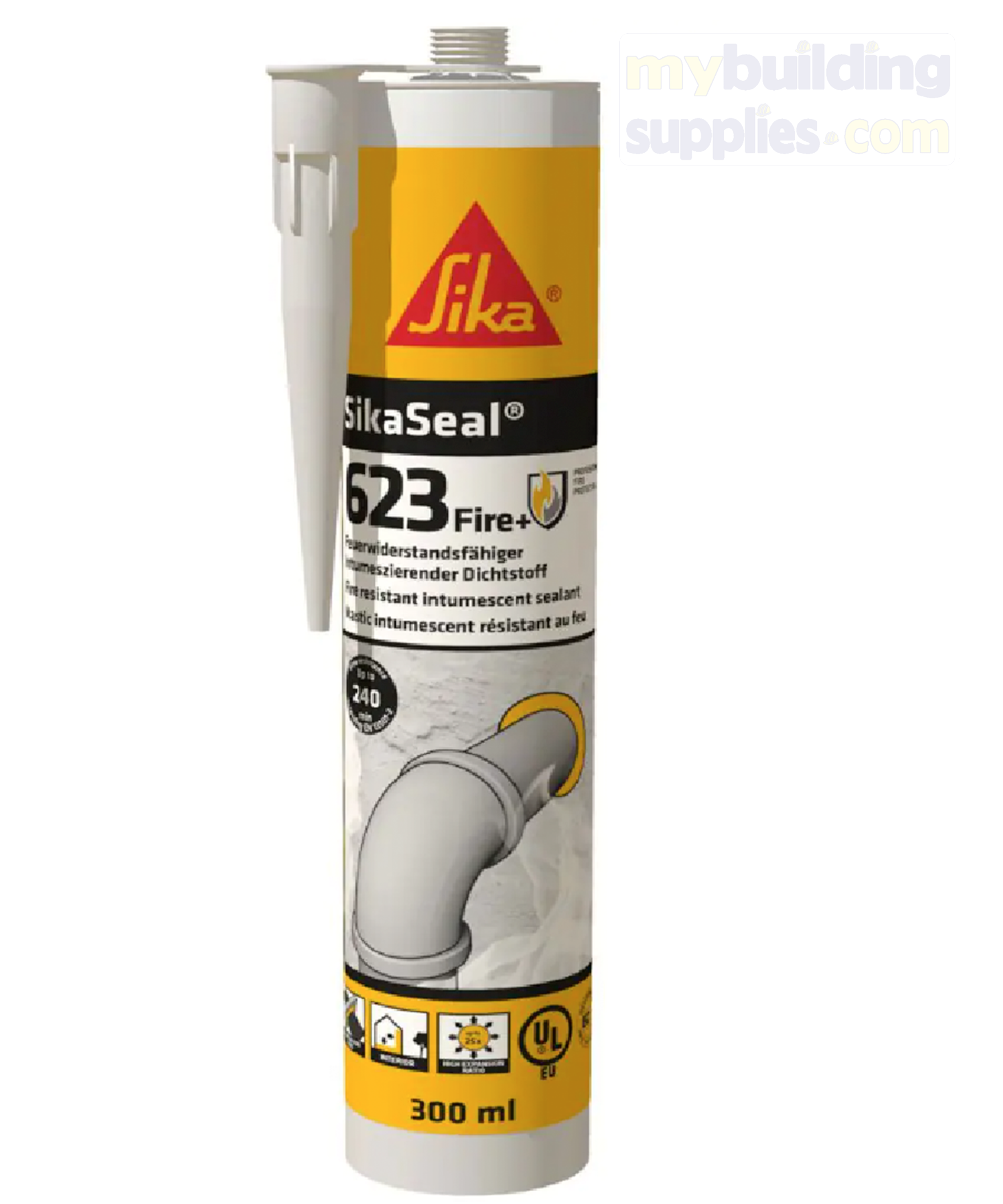 SikaSeal-623 Fire Resistant Intumescent Sealant, 300ml – Mybuildingsupplies