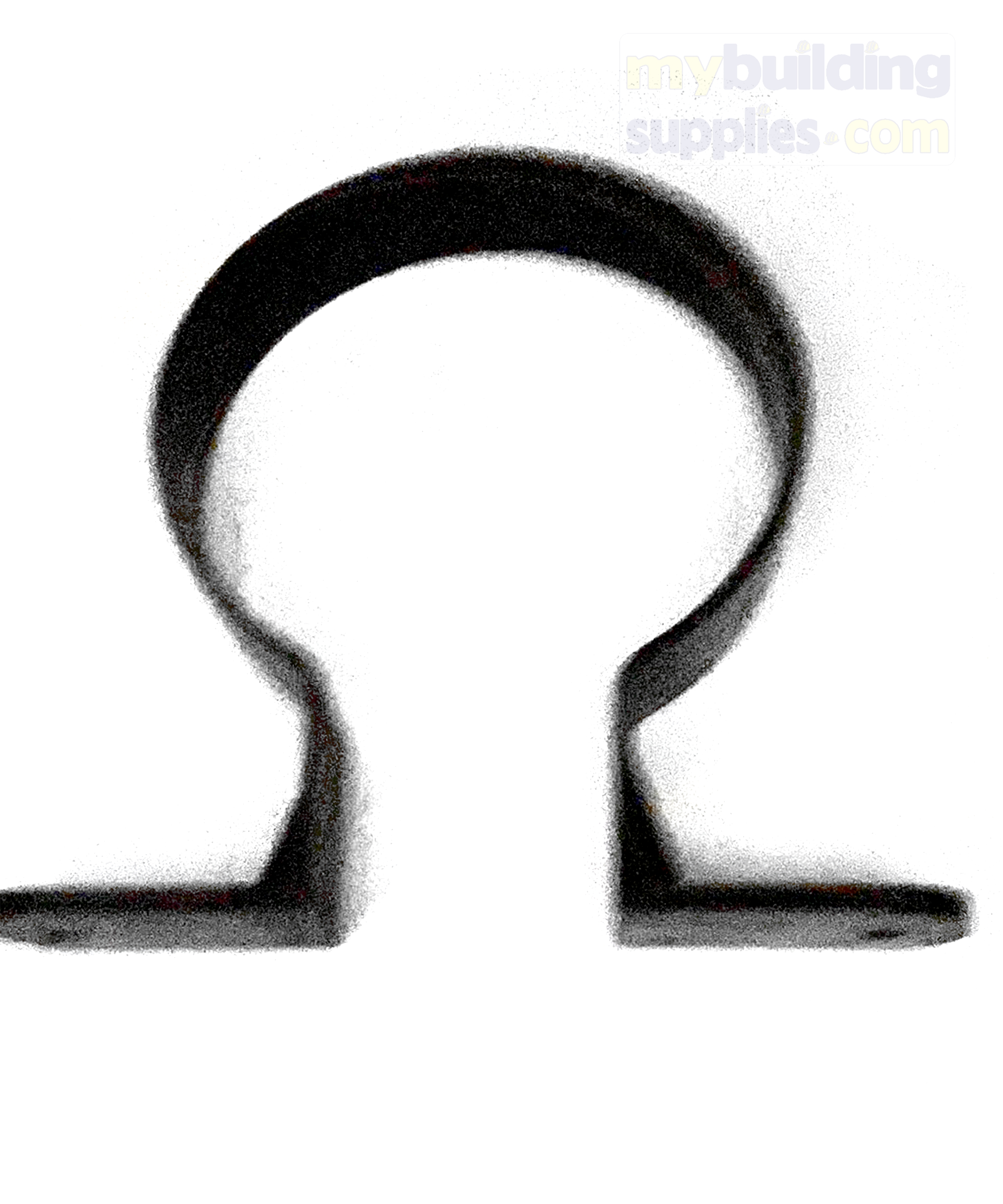 110mm - Round Pipe Clip (Black) – Mybuildingsupplies