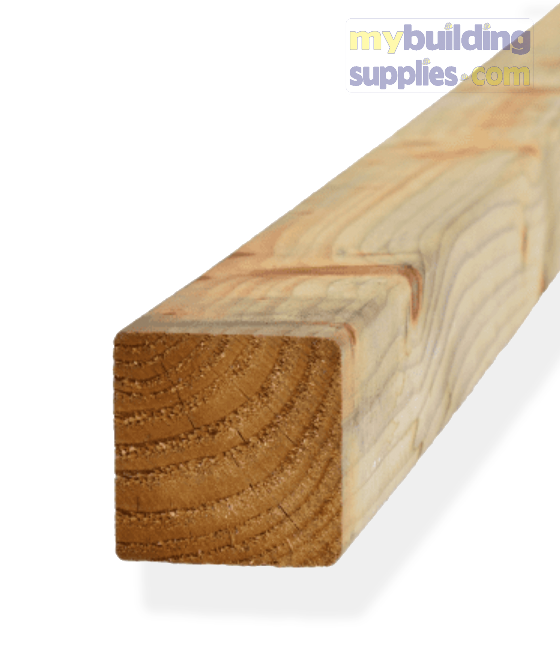 2" x 2" 50mm (H) x 50mm (W) x 3048mm (3m) (10ft) (L) C16 Treated Timbe ...