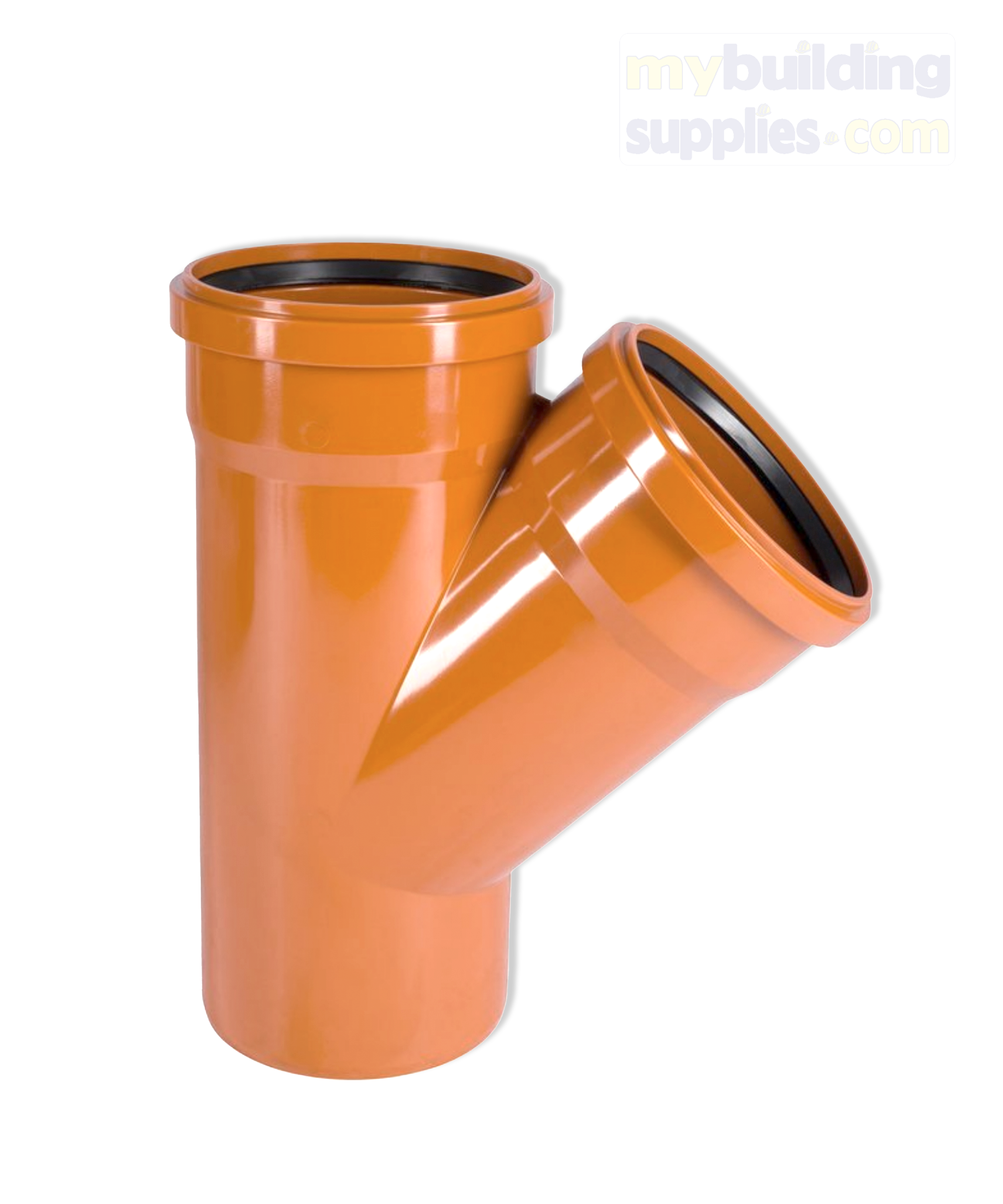 Double Socket Underground Drainage Junction 110mm 45° – Mybuildingsupplies