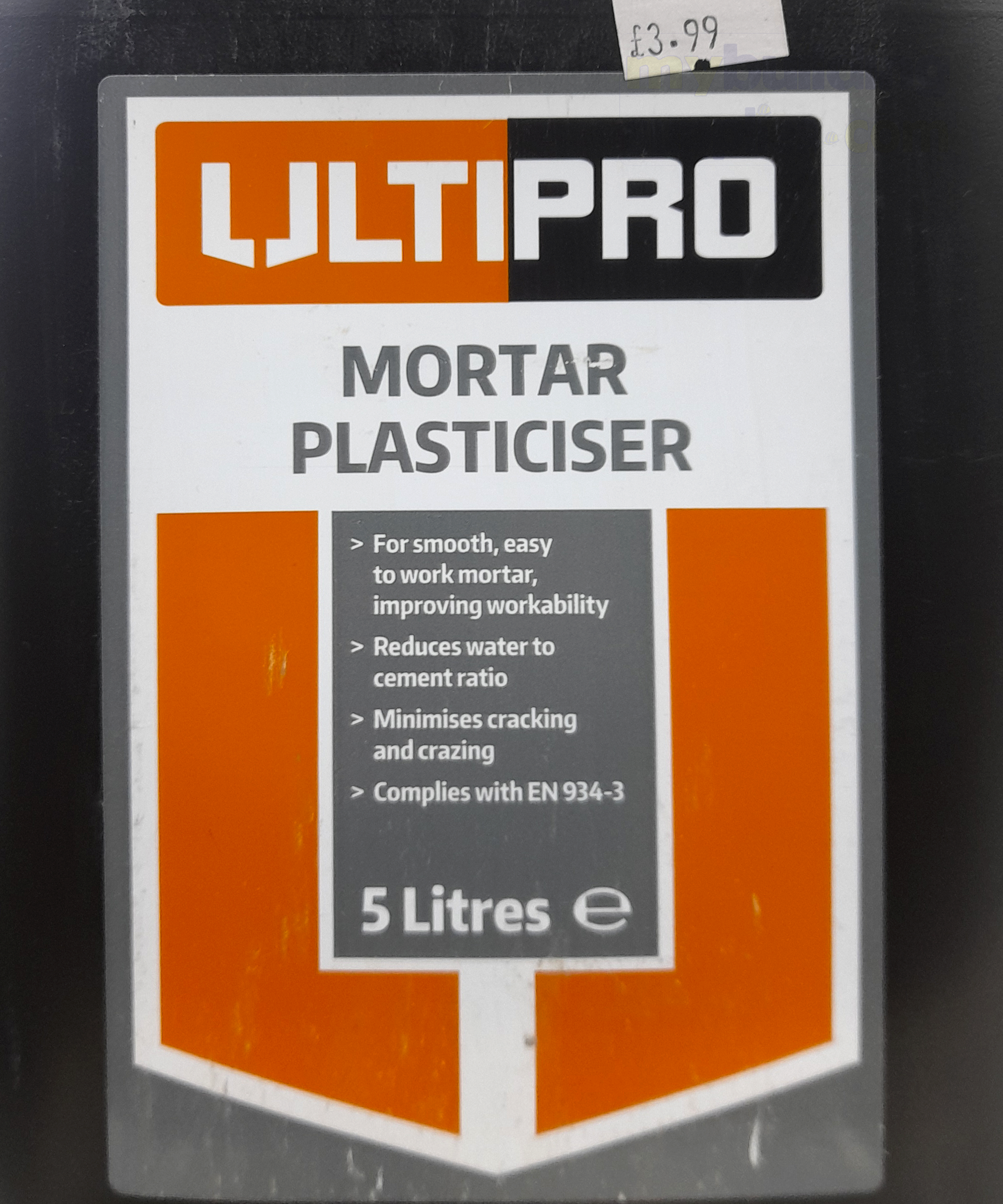 ULTIPRO Mortar Plasticiser 5 L – Mybuildingsupplies
