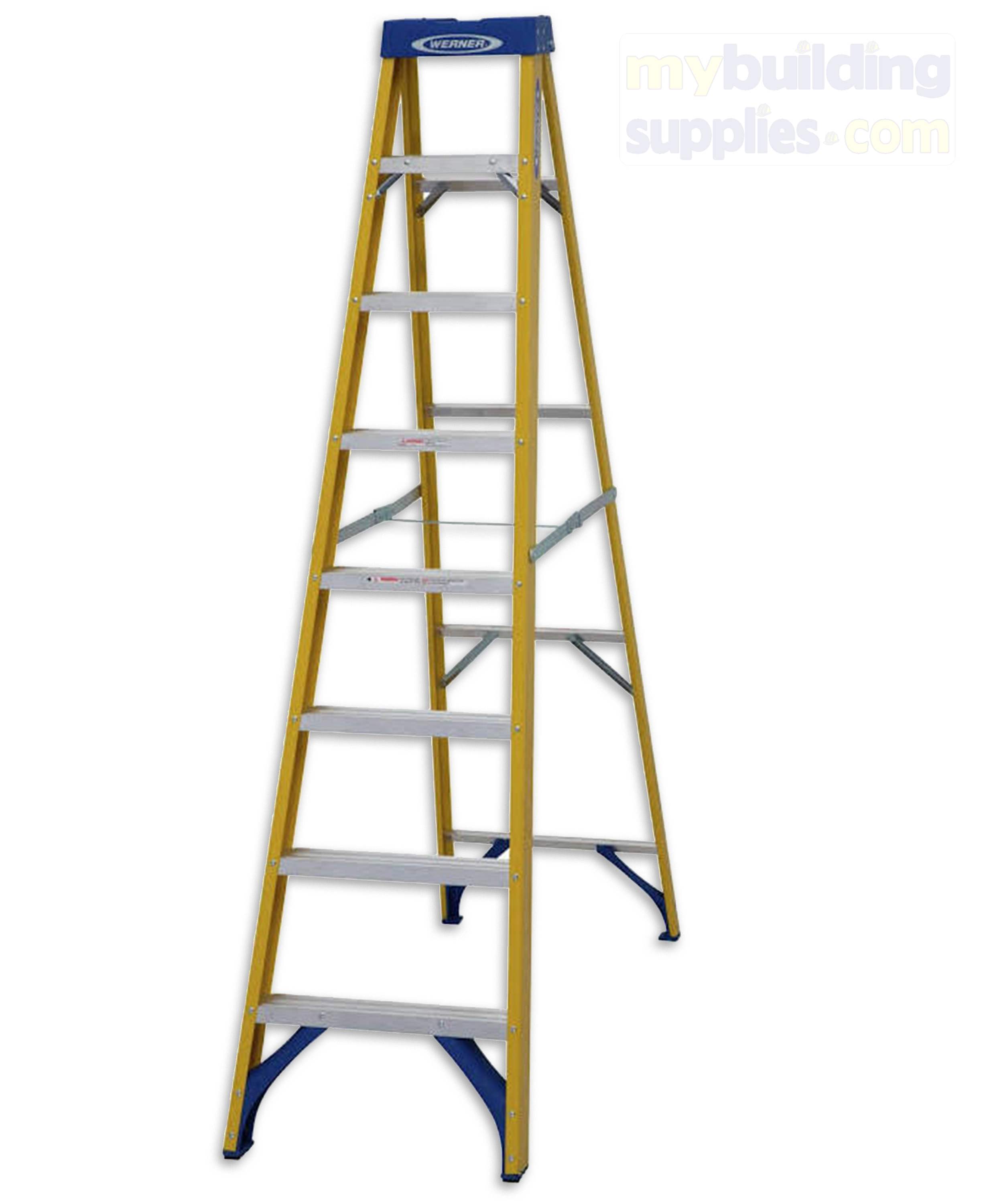 Werner 3.15m Fiberglass Step Ladder – Mybuildingsupplies