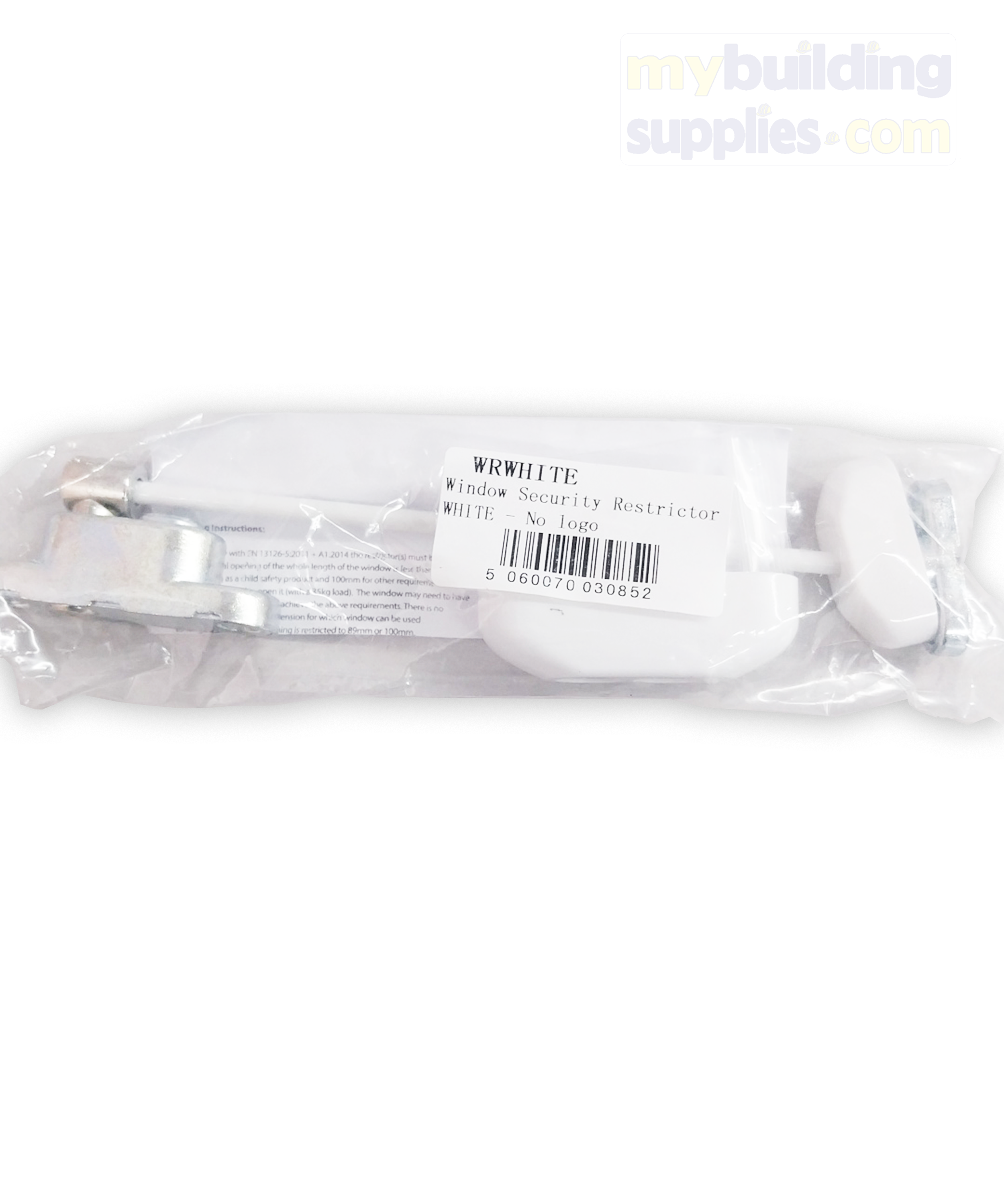 White Lockable Window Restrictor – Mybuildingsupplies